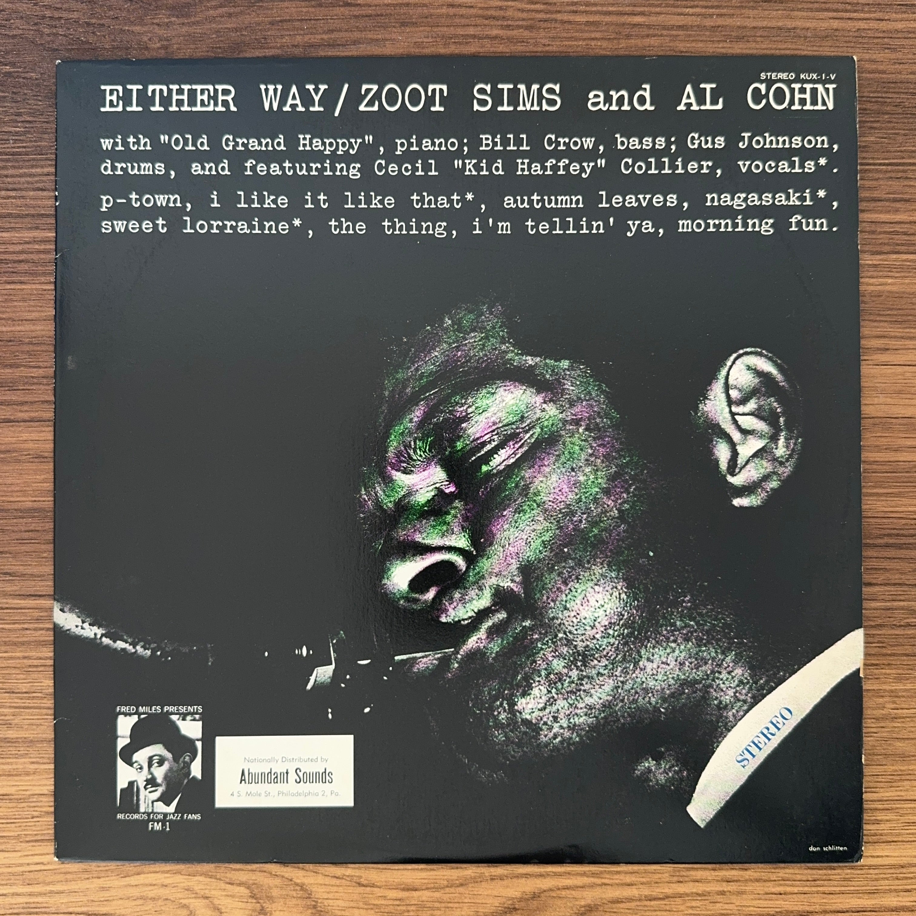 Zoot Sims And Al Cohn With Cecil Collier – Either Way – Only Japan Vinyl