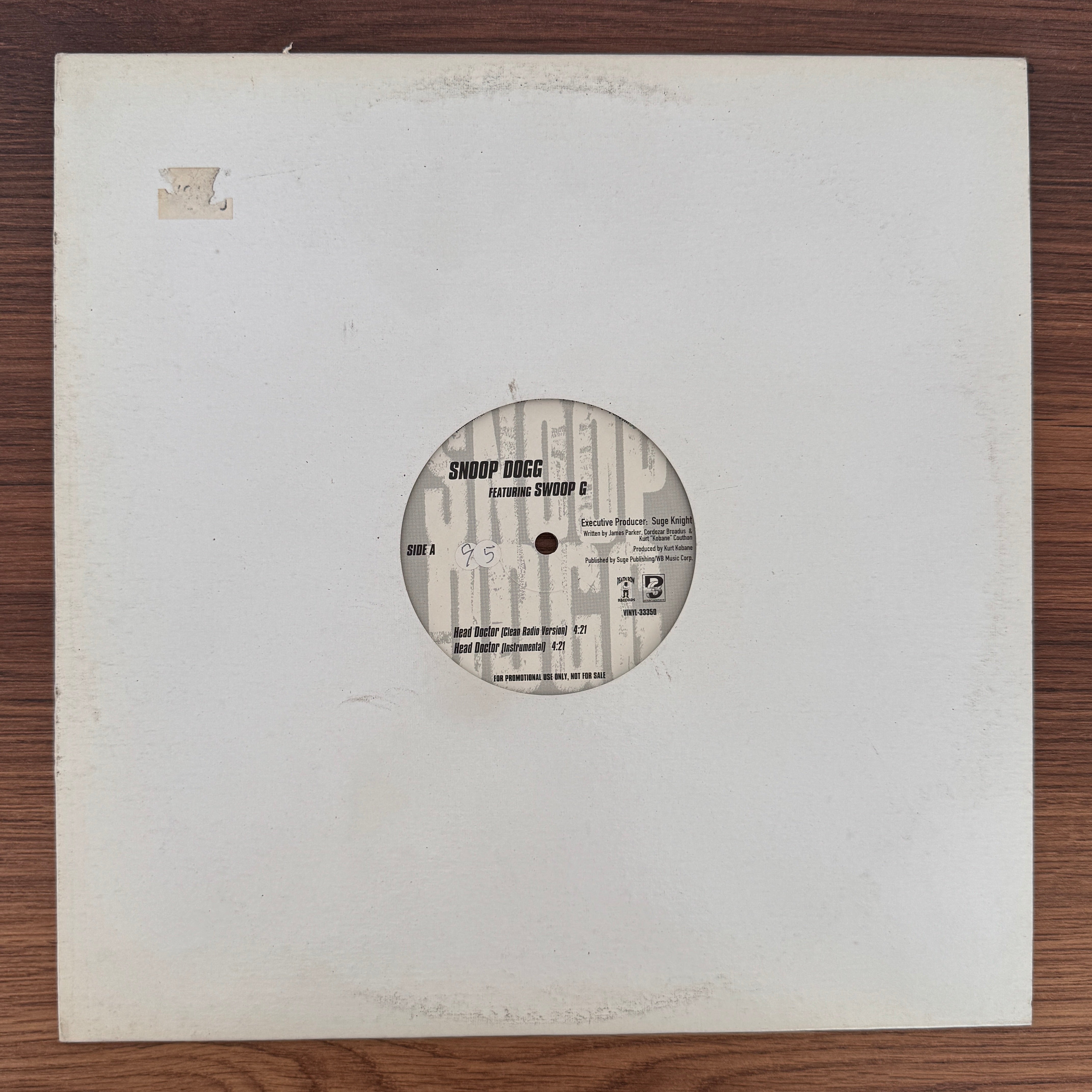 Snoop Dogg Featuring Swoop G – Head Doctor – Only Japan Vinyl
